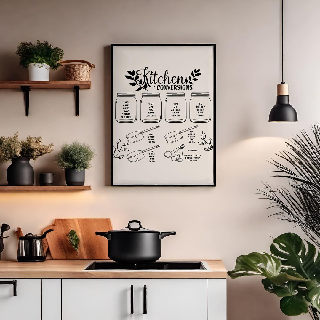 Kitchen Conversion Chart Decal Digital Download Svg, Pdf, Png, Eps, Ai ...