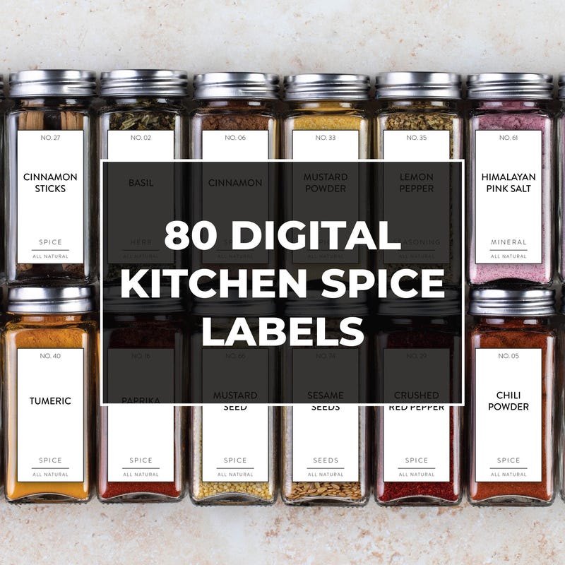 Spice Label Template - Etsy