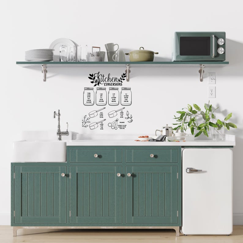 Kitchen Conversion Chart Decal Digital Download Svg, Pdf, Png, Eps, Ai ...