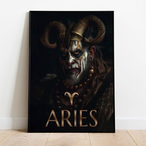 Creepy Clown Aries Zodiac Sign Poster for Print T-shirt Gift - Etsy