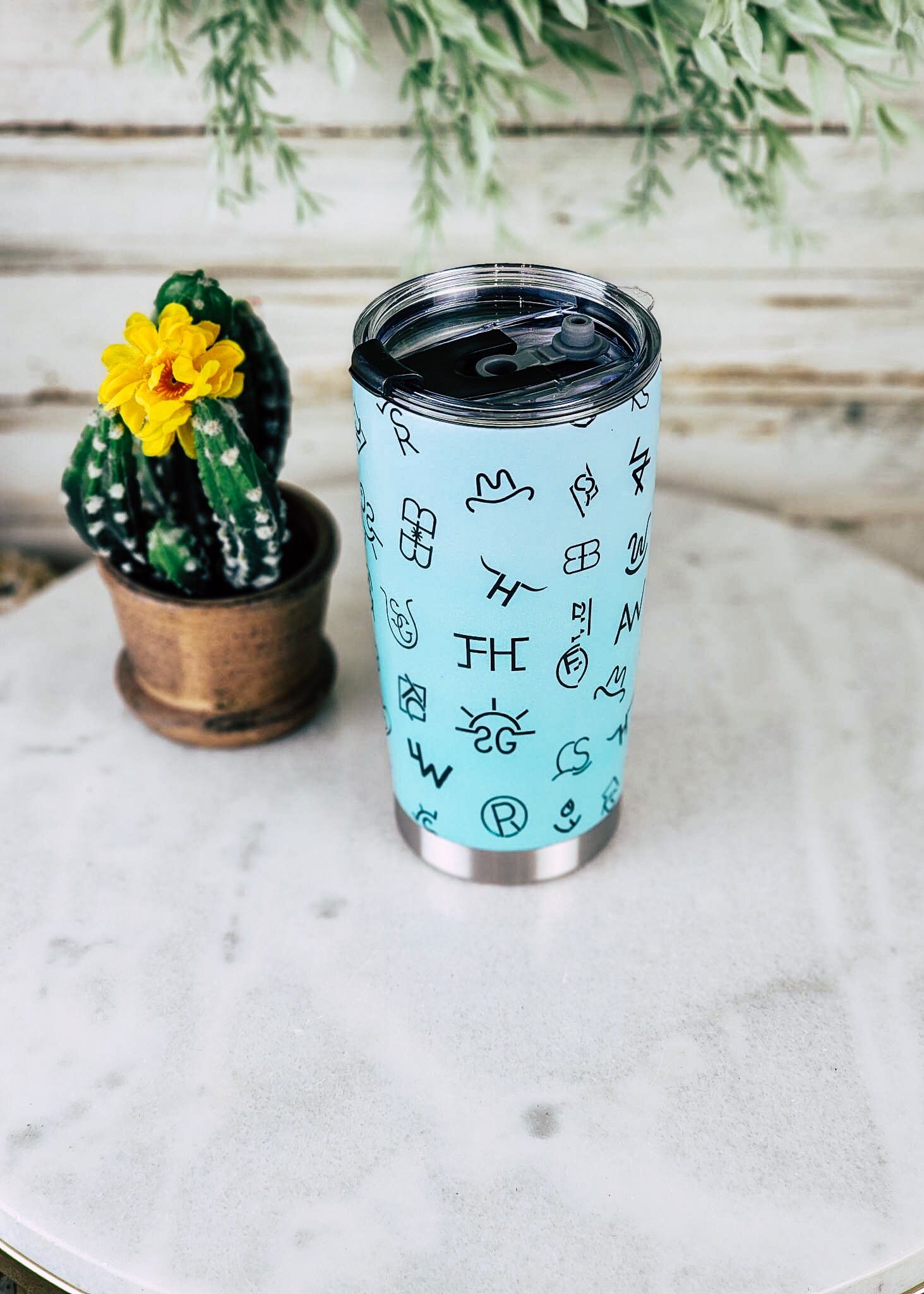Turquoise Brands Tumbler Western Cowgirl Cow Boutique - Etsy