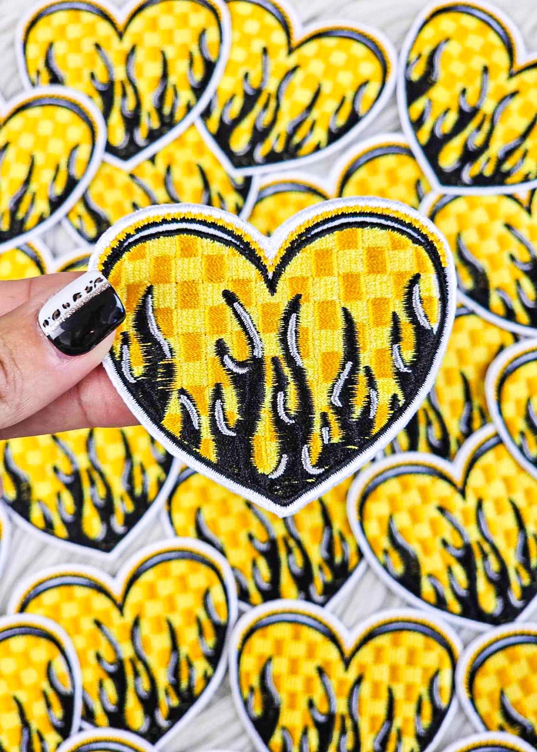 Yellow Flame Iron on Heat Adhesive Embroidered Patch, Western, Cowgirl ...