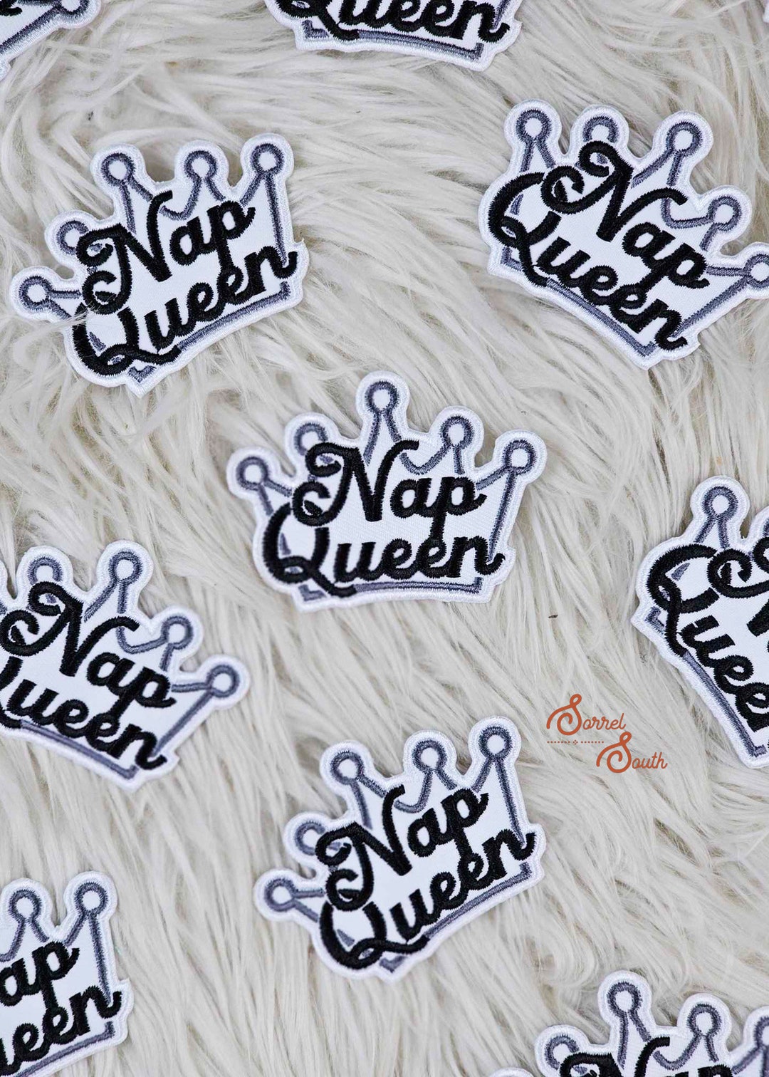 Nap Queen Iron on Heat Adhesive Embroidered Patch, Hat Bar, Trending ...