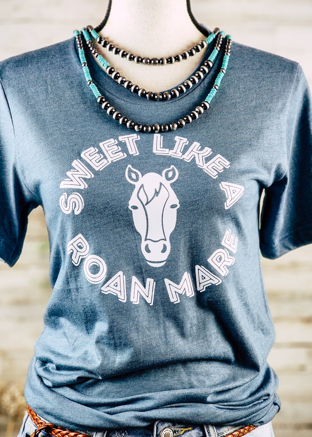 Heather Slate Sweet Like A Roan Mare Graphic Tee, Bella Canvas Tee ...