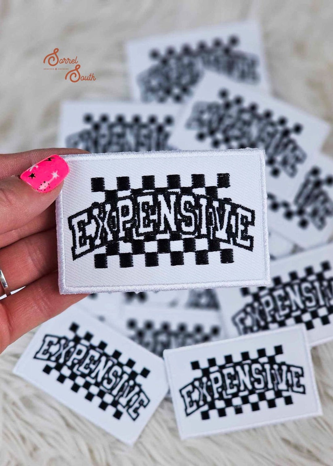 Checkered Expensive Iron on Patch, Preppy Patch, Popular Patch ...