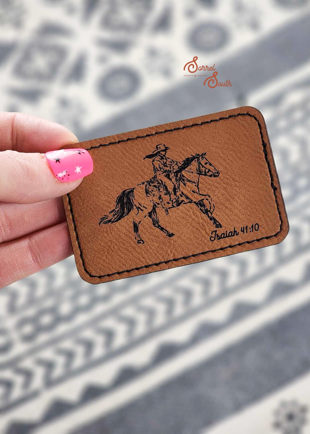 Brown Isaiah 41:10 Leather Iron on Patch Heat Adhesive - Etsy