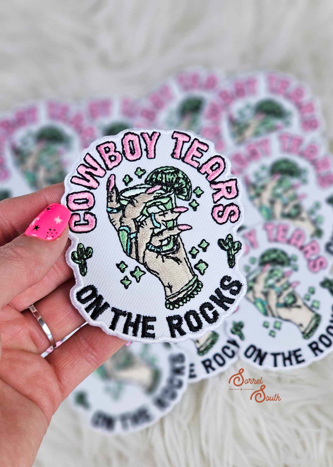 Cowboy Tears Iron on Heat Adhesive Embroidered Patch, Western, Cowgirl ...