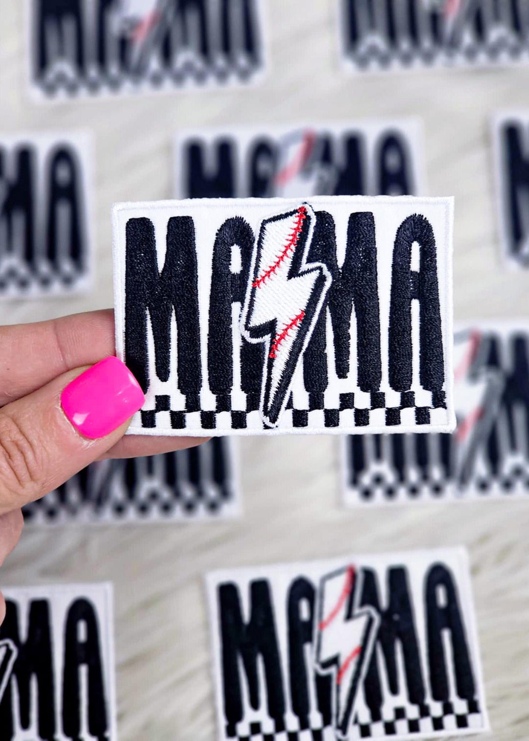 Baseball Mama Iron on Heat Adhesive Embroidered Patch, Sport Mom ...