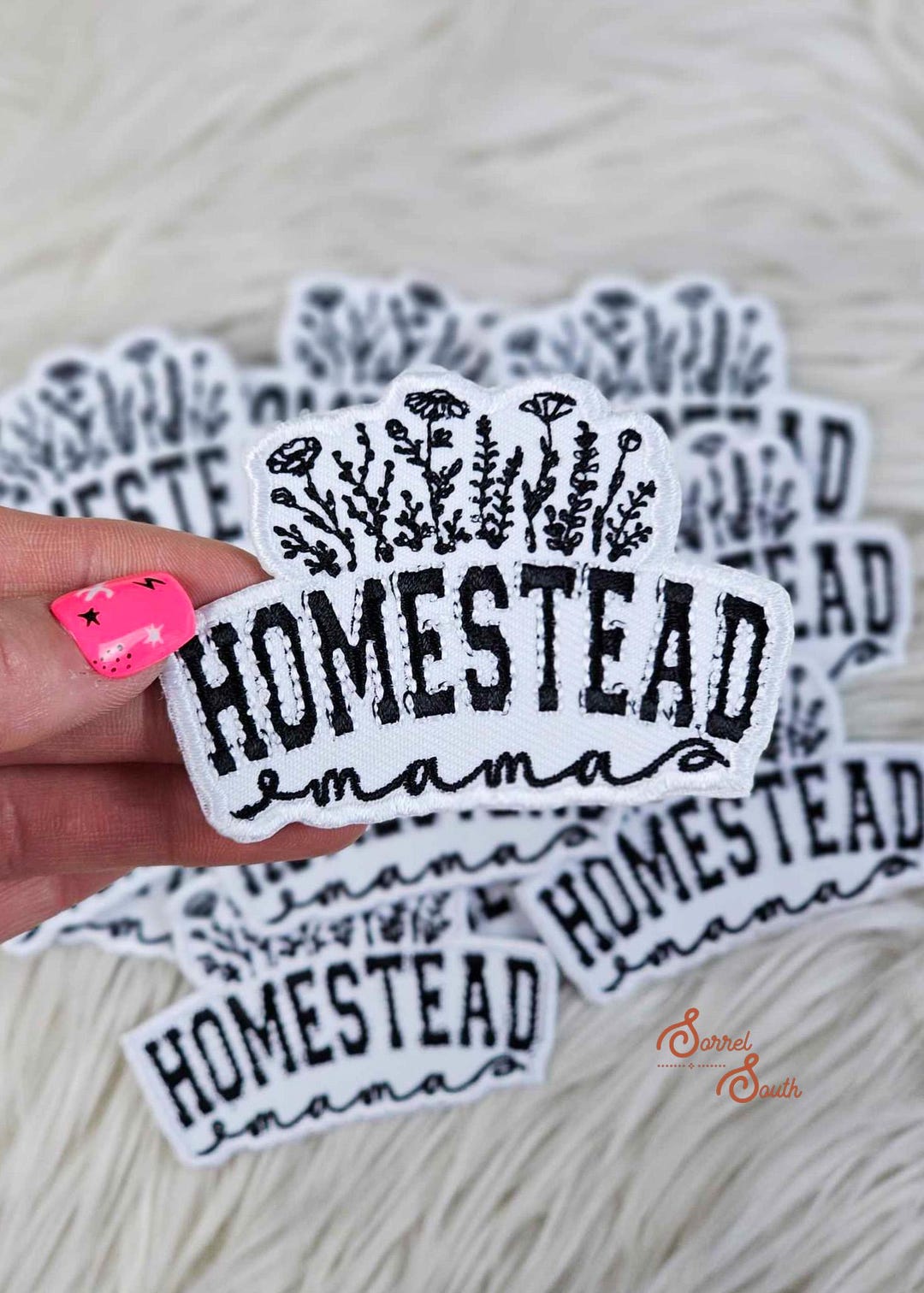 Homestead Mama Iron on Heat Adhesive Embroidered Patch, Sports ...