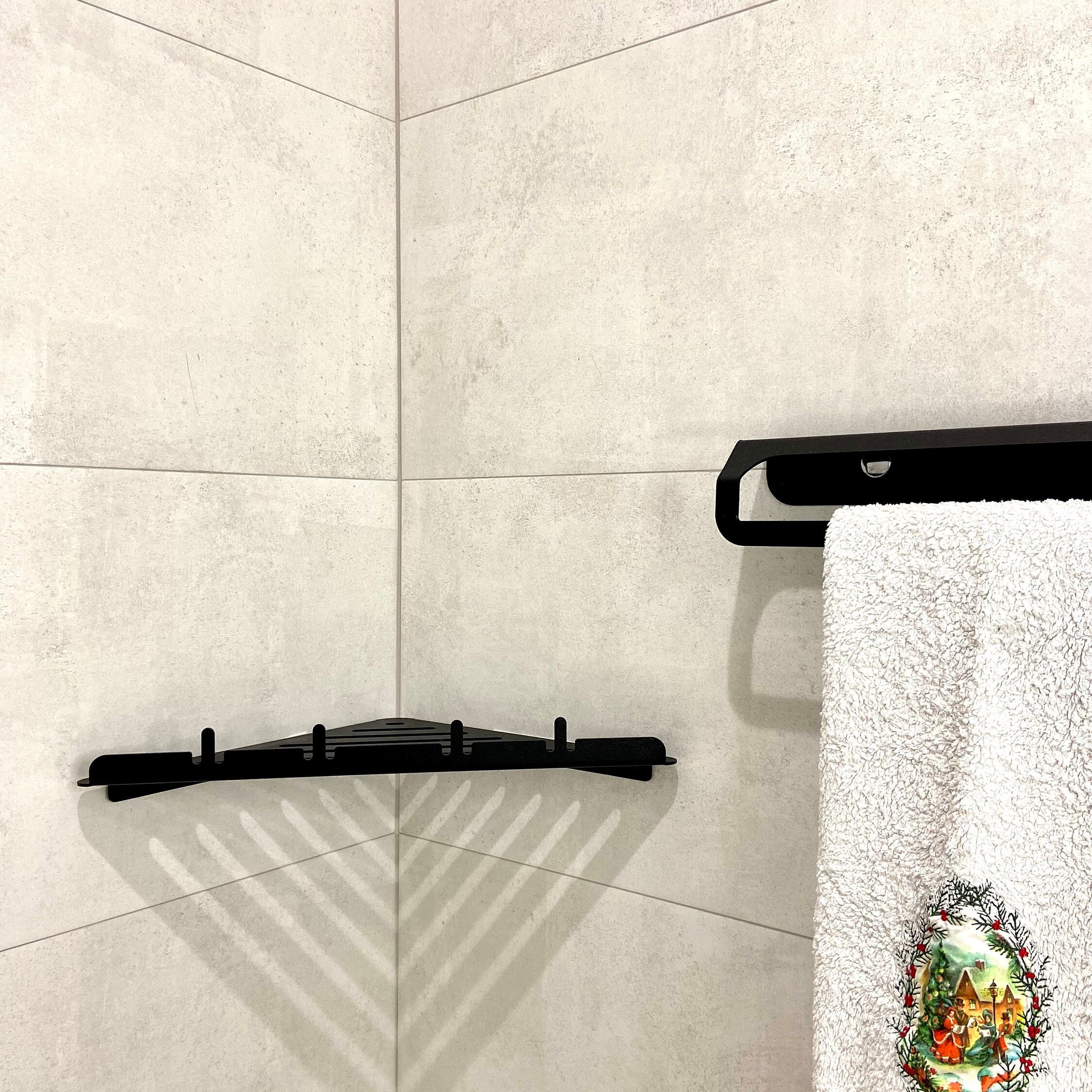 Corner Shelving, Metal Shower Organizer, Hook Wall Shelf, Corner ...