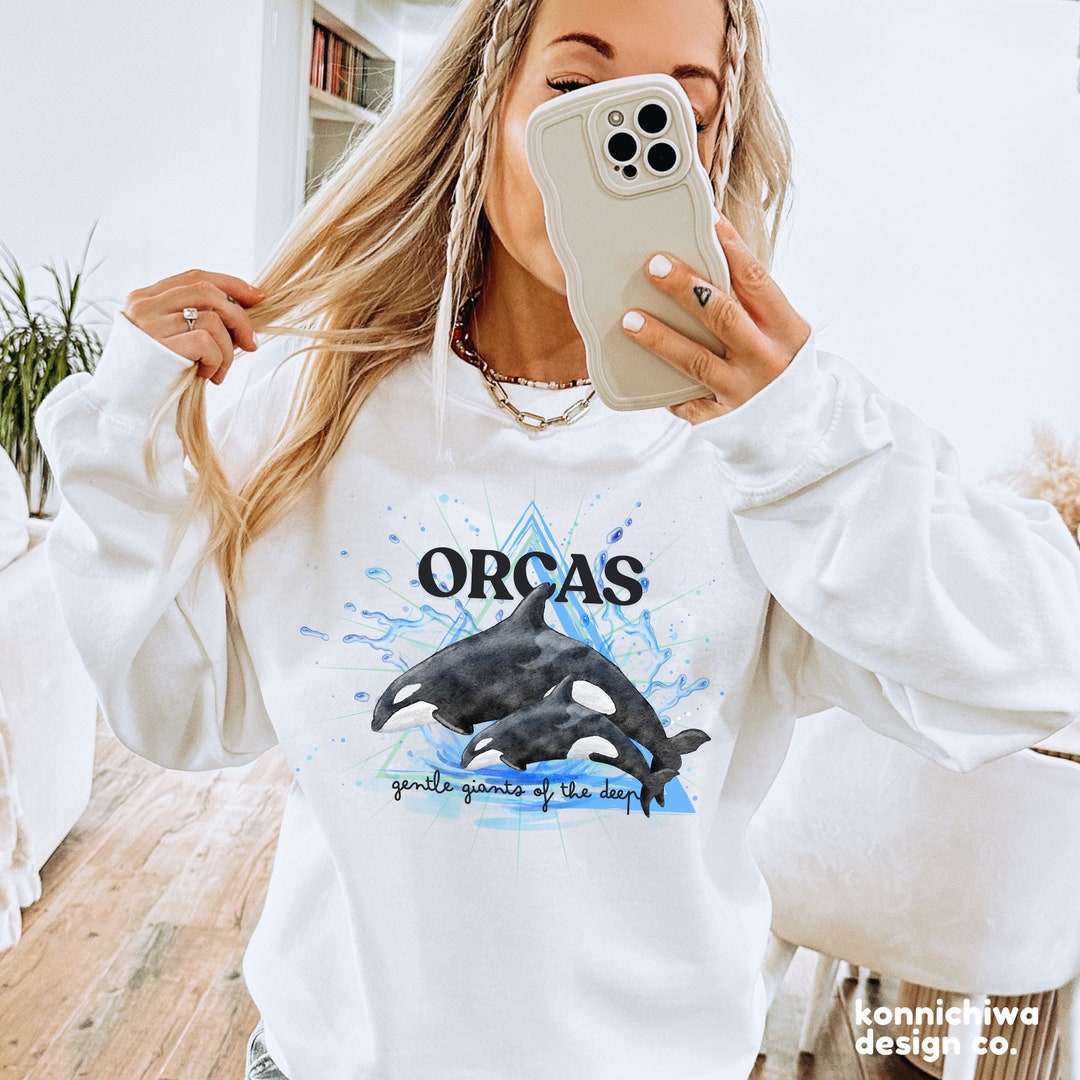 Orcas Ocean Conservation PNG Retro Aesthetic Y2K Save the Whales ...