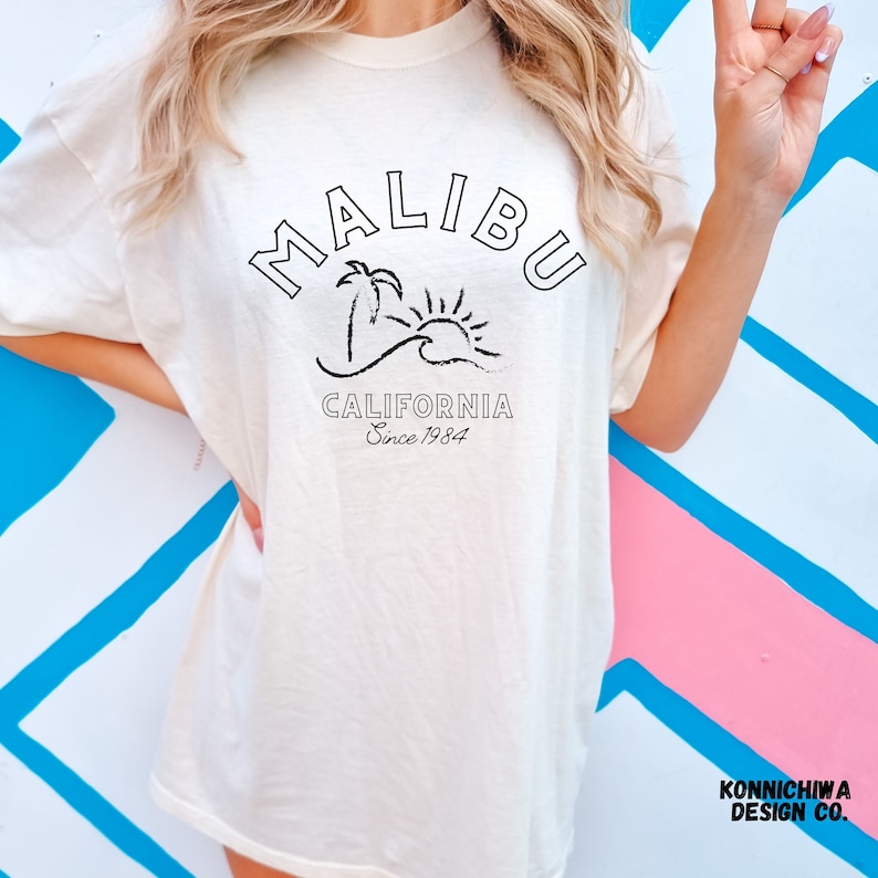 Malibu California PNG Ocean Aesthetic Y2K Digital File - Etsy