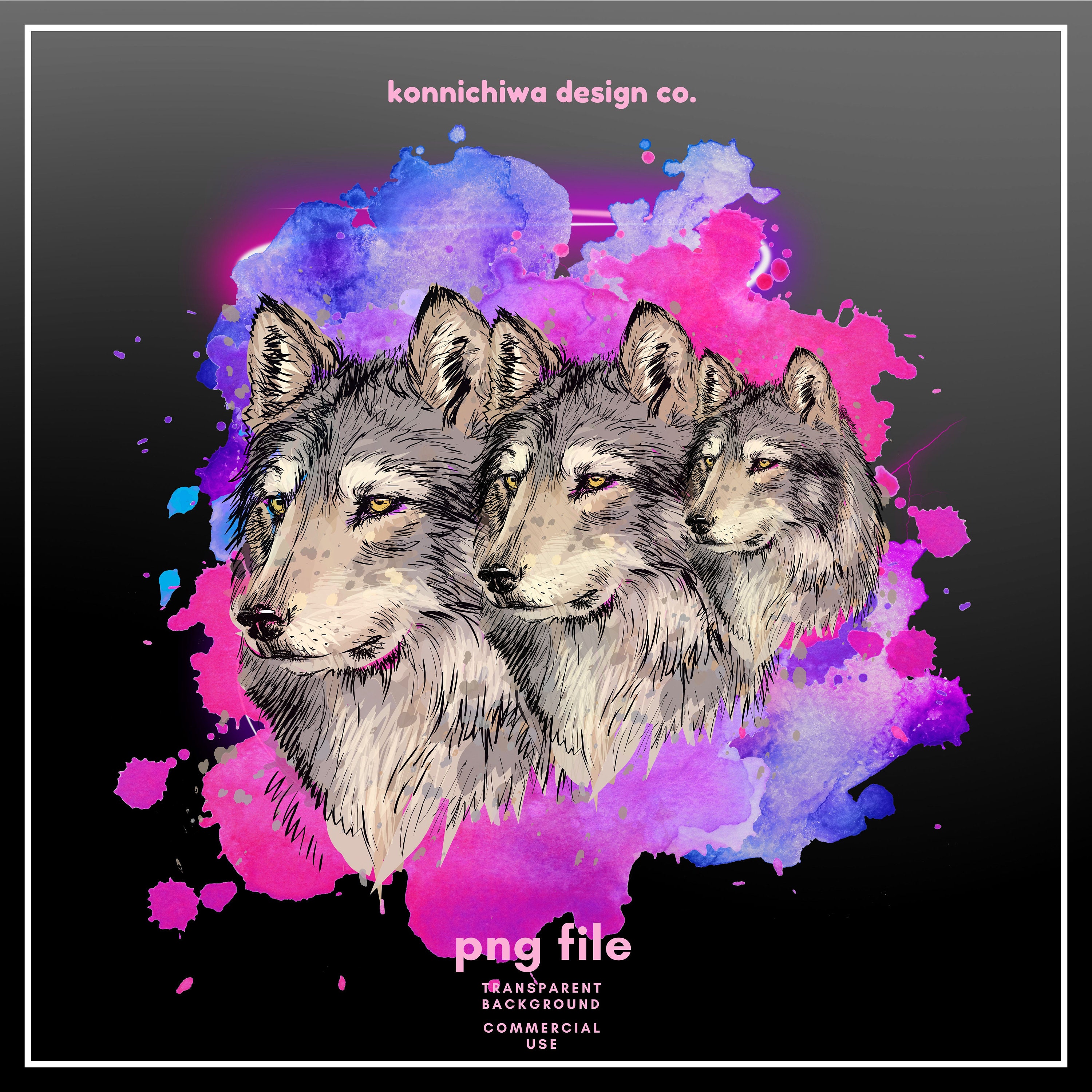 WOLVES Png WOLF Digital File Clipart FORESTCORE Design for Tumbler, Mug ...