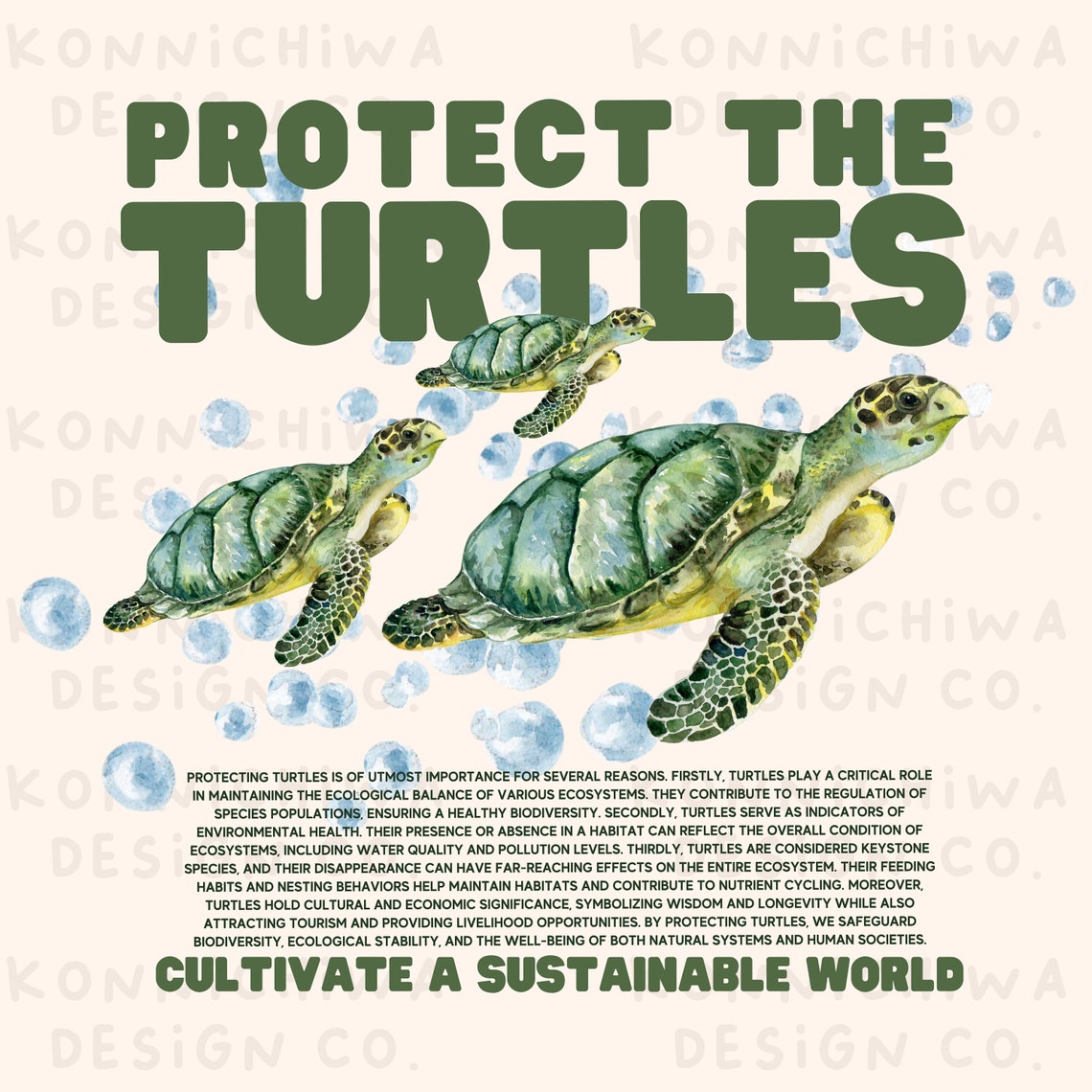Protect the Turtles PNG Ocean Conservation Aesthetic Y2K Save the ...