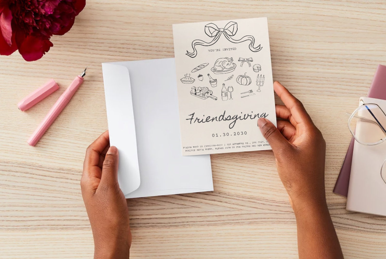 Friendsgiving Invitation Digital-editable-template - Etsy