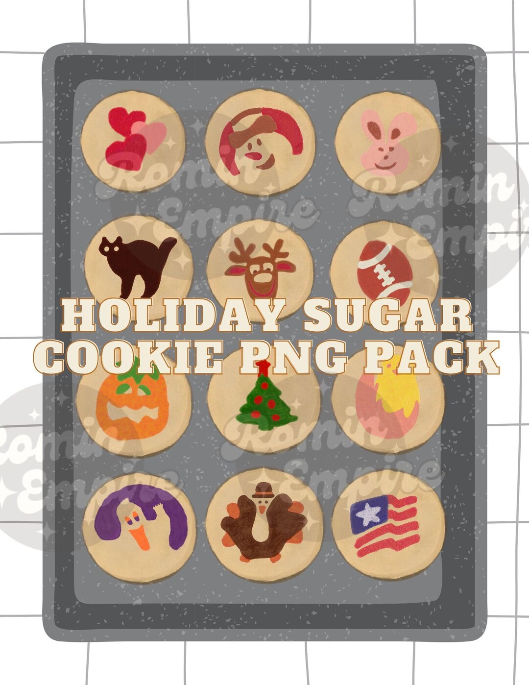 Holiday Sugar Cookie PNG Bundle - Etsy