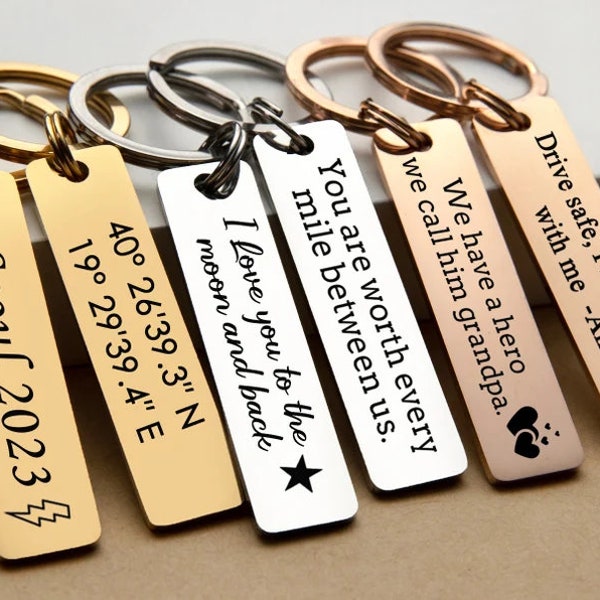 Personalized Keychain - Etsy