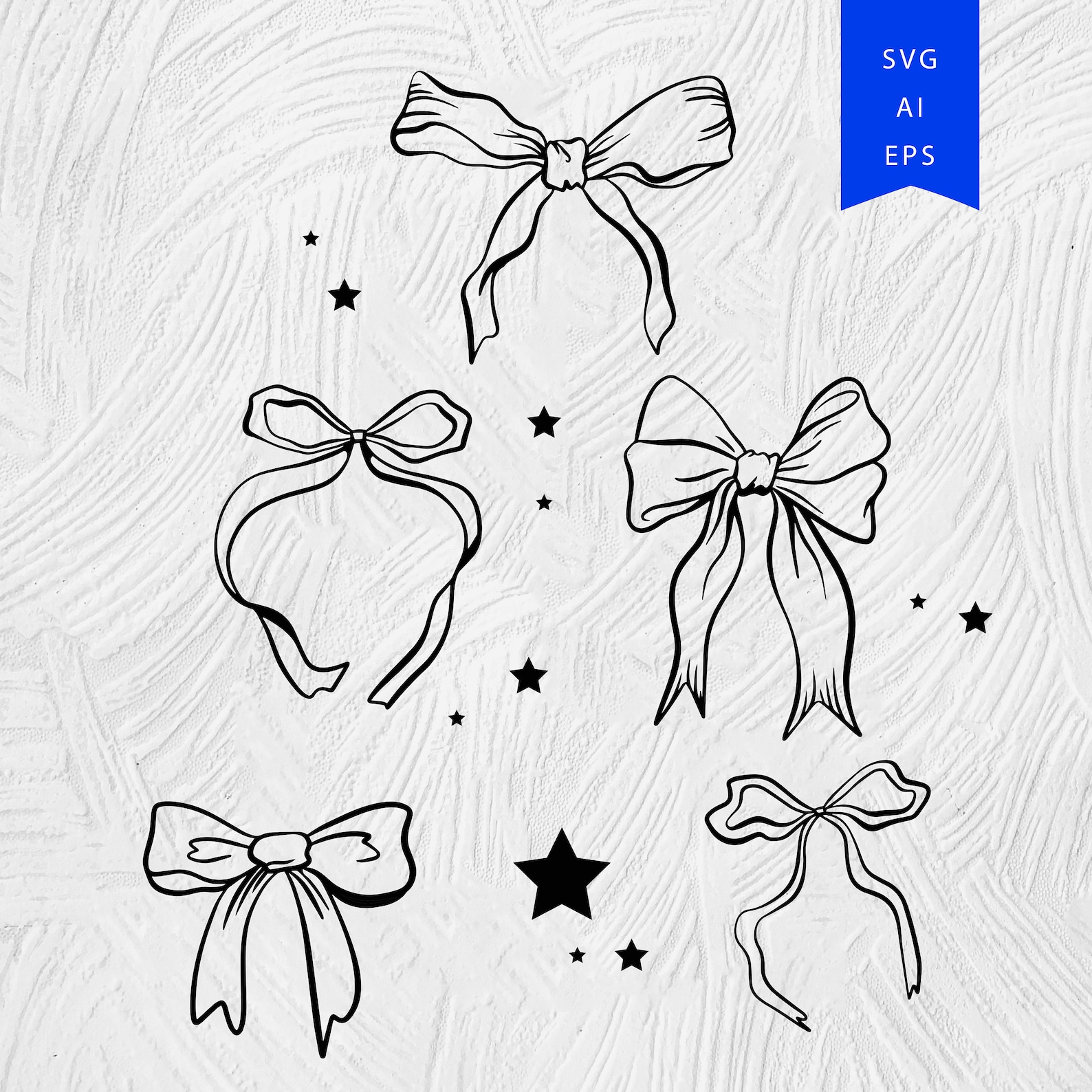 Ribbon Bow Tie SVG , Bow SVG File, Bow Clipart, Bow Svg Bundle, Hair ...