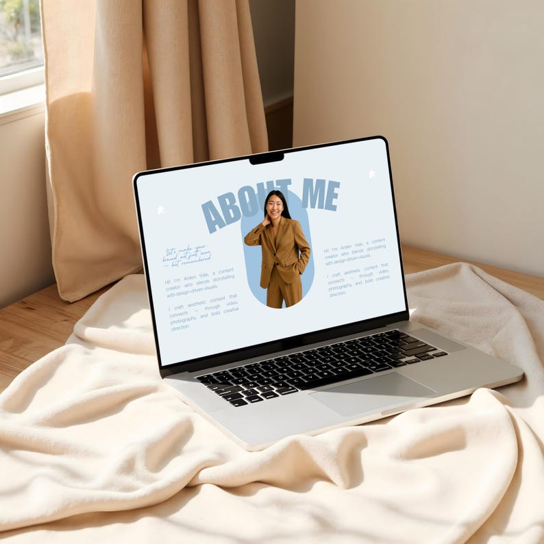 UGC Portfolio Template: Blue Canva Media Kit (45 Editable Slides ...