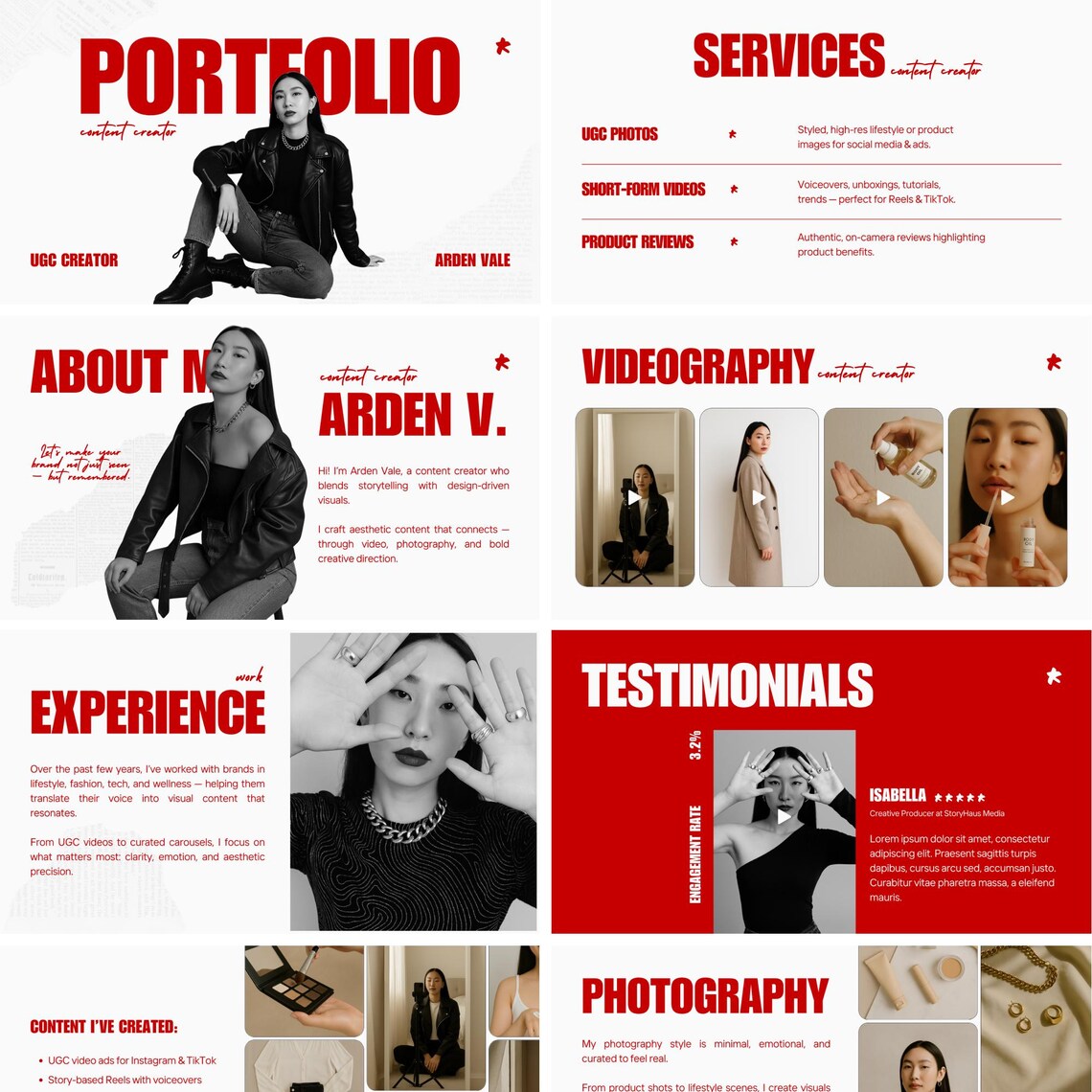 Social Media Portfolio Pack · Canva Template Bundle for UGC Creators ...
