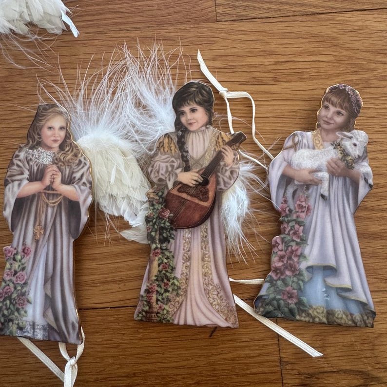 Bradford Editions Heavenly Innocence Angel Ornament Lot of 10 - Etsy