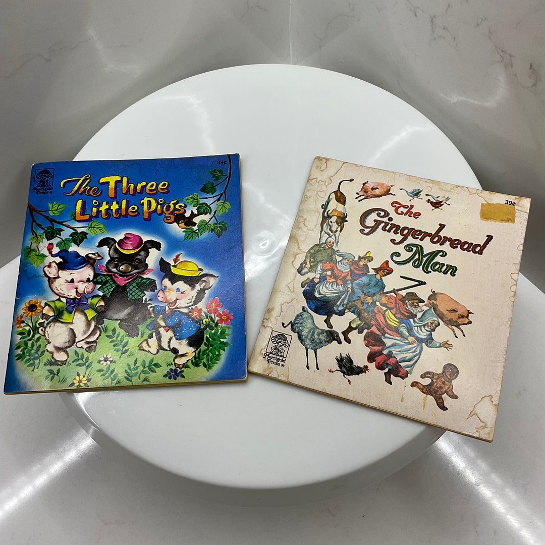 The Three Little Pigs and the Gingerbread Man Little Vtg Books 1963 - Etsy