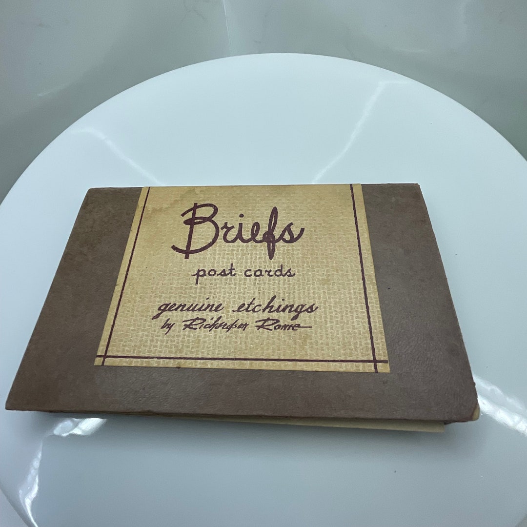 Vintage Briefs Post Cards Genuine Etchings by Richardson Rome - Etsy