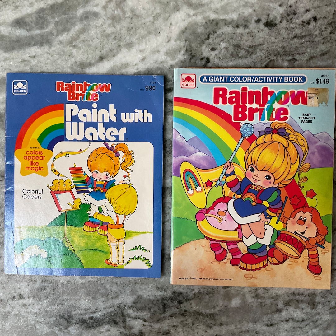 Vintage Rainbow Brite Coloring Book and Paint W/ Water Book 1984/5 ...