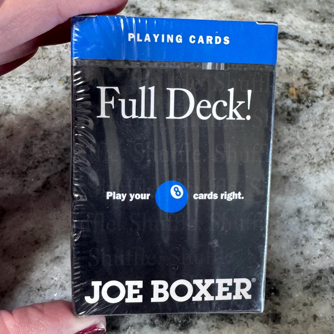 Vintage Joe Boxer “full Deck!” Playing Cards – Sealed – Retro 90s Humor ...
