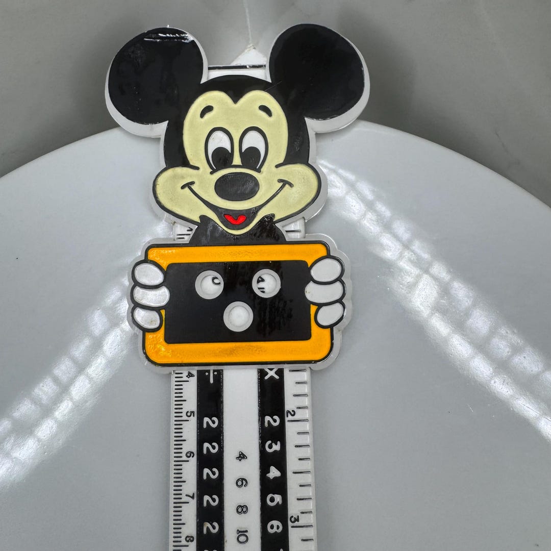 Walt Disney World Mickey Mouse Math Conversion Slide Vintage Ruler - Etsy