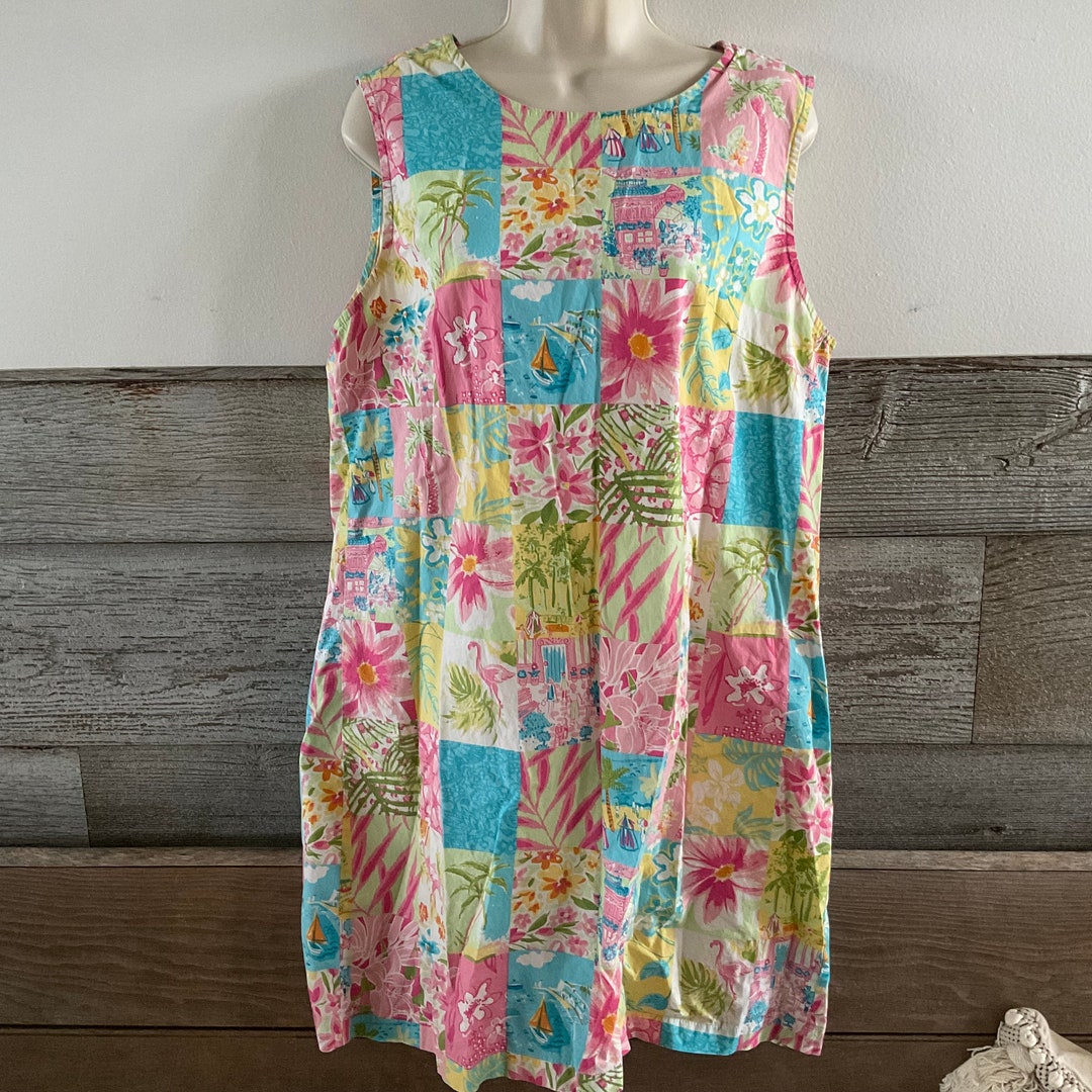 Vintage Original TY Wear Sleeveless Tropical Midi Dress/ House Dress ...