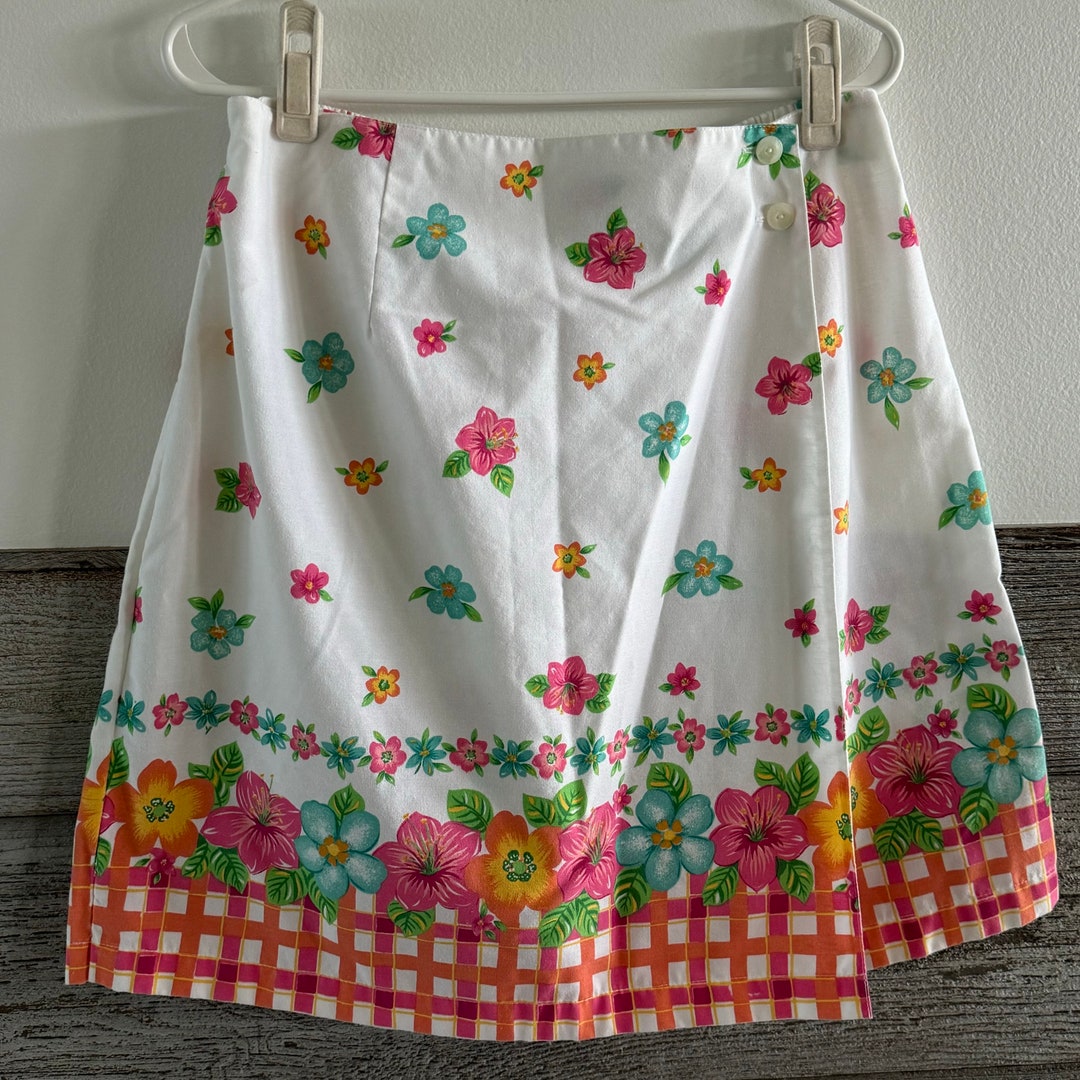 Vintage Cricket Lane 80’s Floral/plaid Skort Size 14 (B1) - Etsy