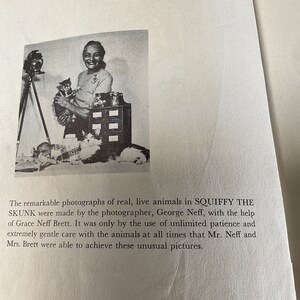 Squiffy the Skunk by Grace Neff Brett | Photographs by George Neff Rand ...
