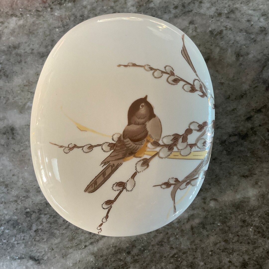 Vintage Otagiri Chickadee Trinket Box Made in Japan Retro Bird - Etsy