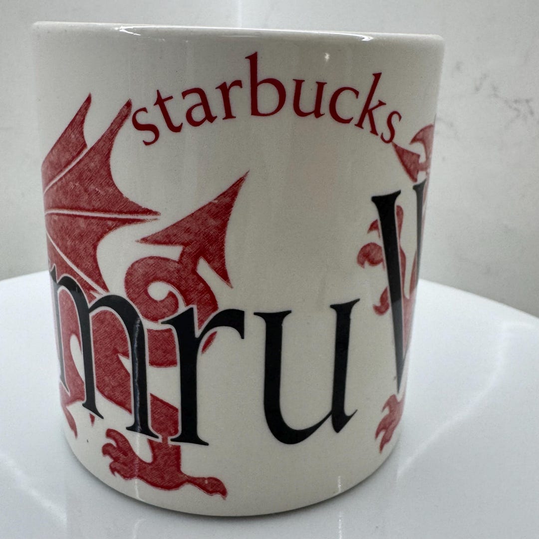 Vintage Starbucks Cymru Wales Coffee Cup City Mug Collector Series 20 ...