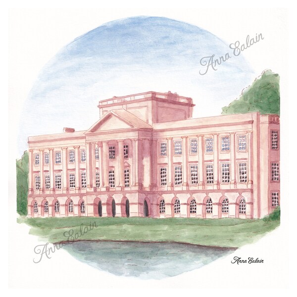 Pemberley Watercolor Painting Print - Etsy