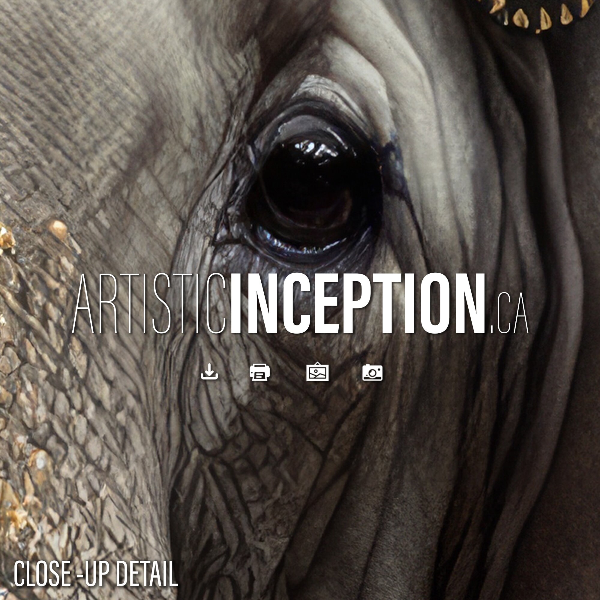 Elephant King PRINTABLE Digital Art A.I. Generated & Enhanced the ...