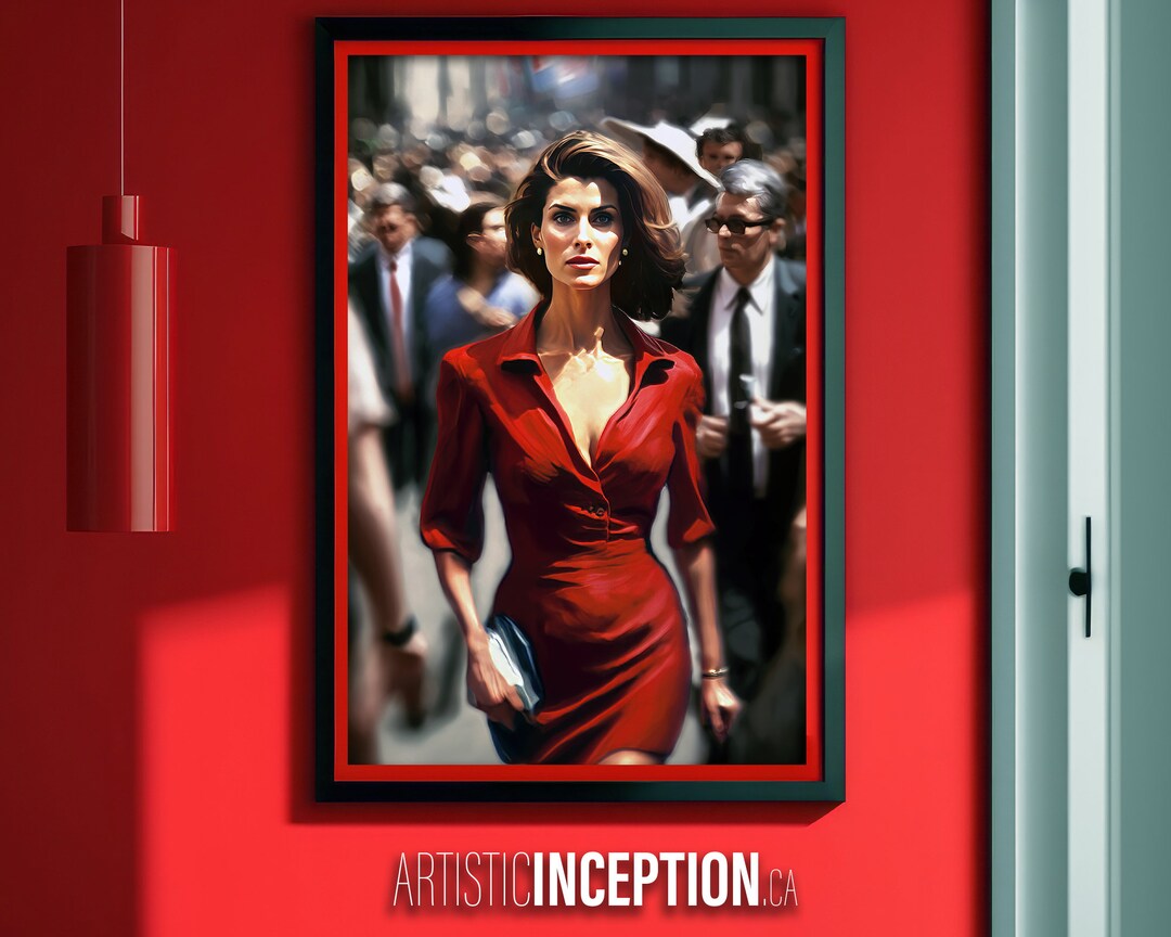 Lady in Red 1 PRINTABLE Digital Art A.I. Generated & Enhanced the Red ...