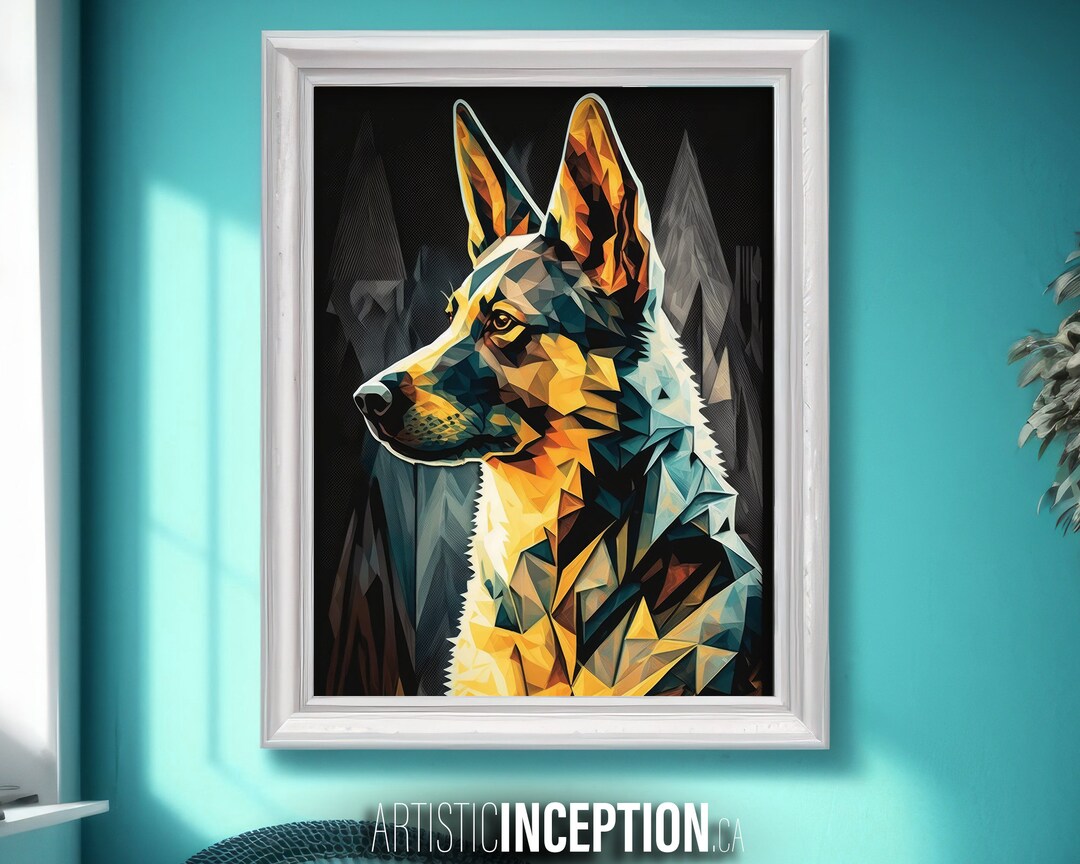 Picasso German Shepherd | Picasso Dog Fusion | PRINTABLE Digital Art ...