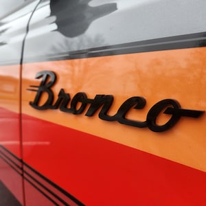 Ford Bronco - Fender Cursive Logo Emblem Badge Kit (2 Emblems) - Pass ...