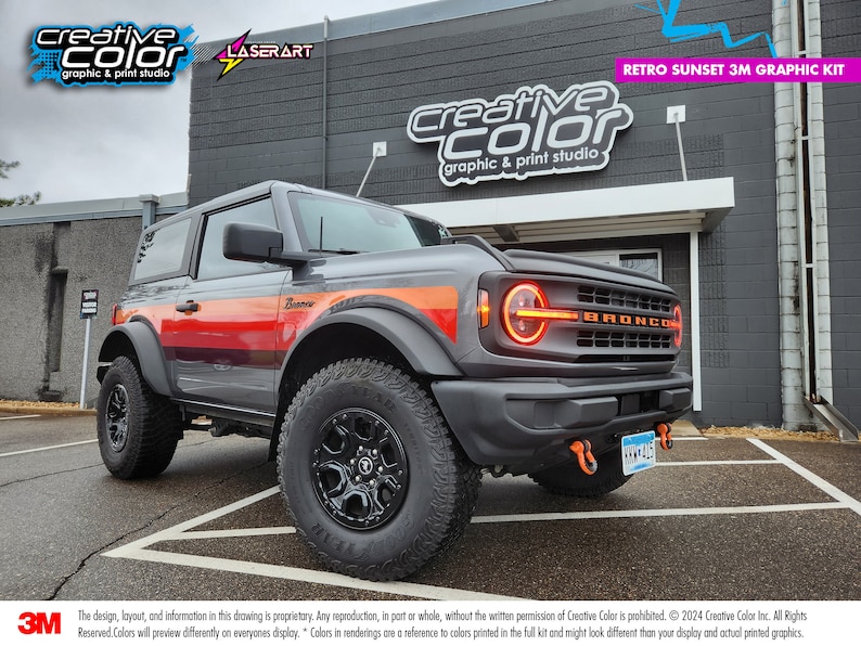 Ford Bronco (4 Door) - 3M Vinyl Wrap Vintage Woody Graphics Kit - Woody ...