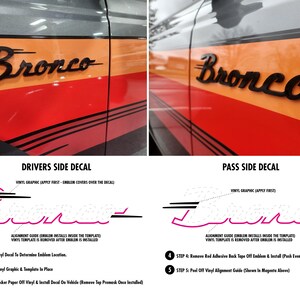 Ford Bronco - Fender Cursive Logo Emblem Badge Kit (2 Emblems) - Pass ...