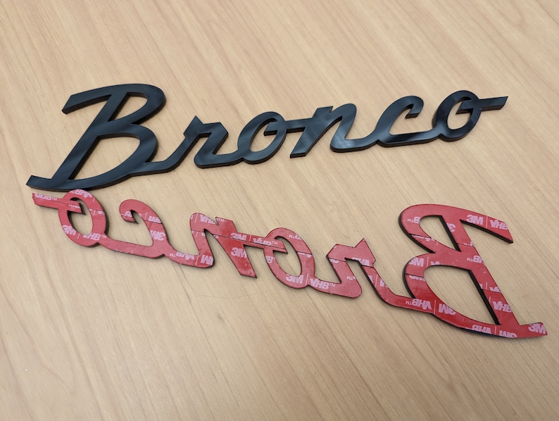Ford Bronco - Fender Cursive Logo Emblem Badge Kit (2 Emblems) - Pass ...