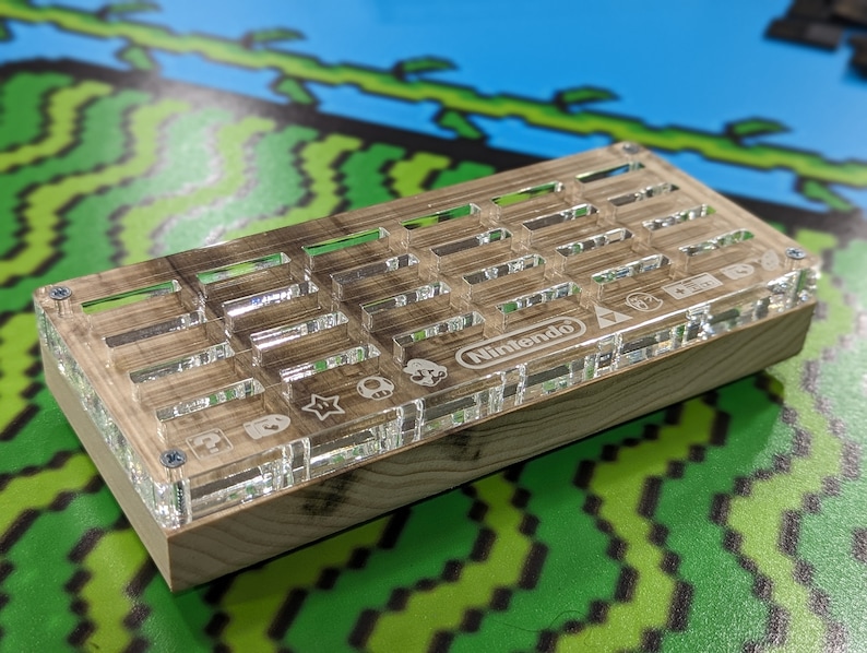 Nintendo Switch Custom Wood & Acrylic Game Holder 24 Games - Etsy