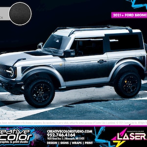Ford Bronco (2 Door) - 3M Vinyl Brushed Black 2080 Wrap Graphics Kit - Etsy