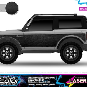Ford Bronco (2 Door) - 3M Vinyl Brushed Black 2080 Wrap Graphics Kit - Etsy