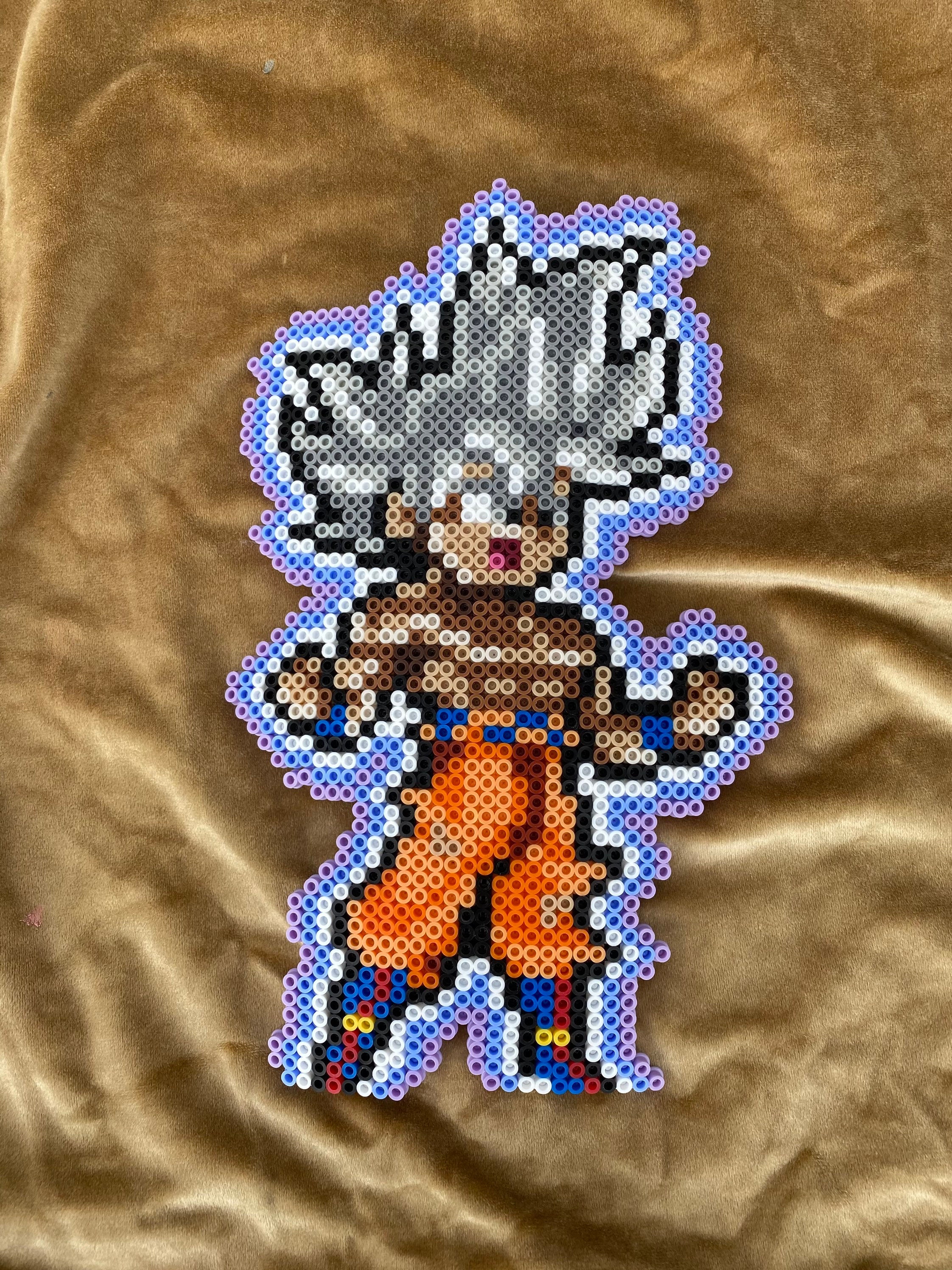 Perler bead art goku ultra instinto dragon ball super perler - Etsy España