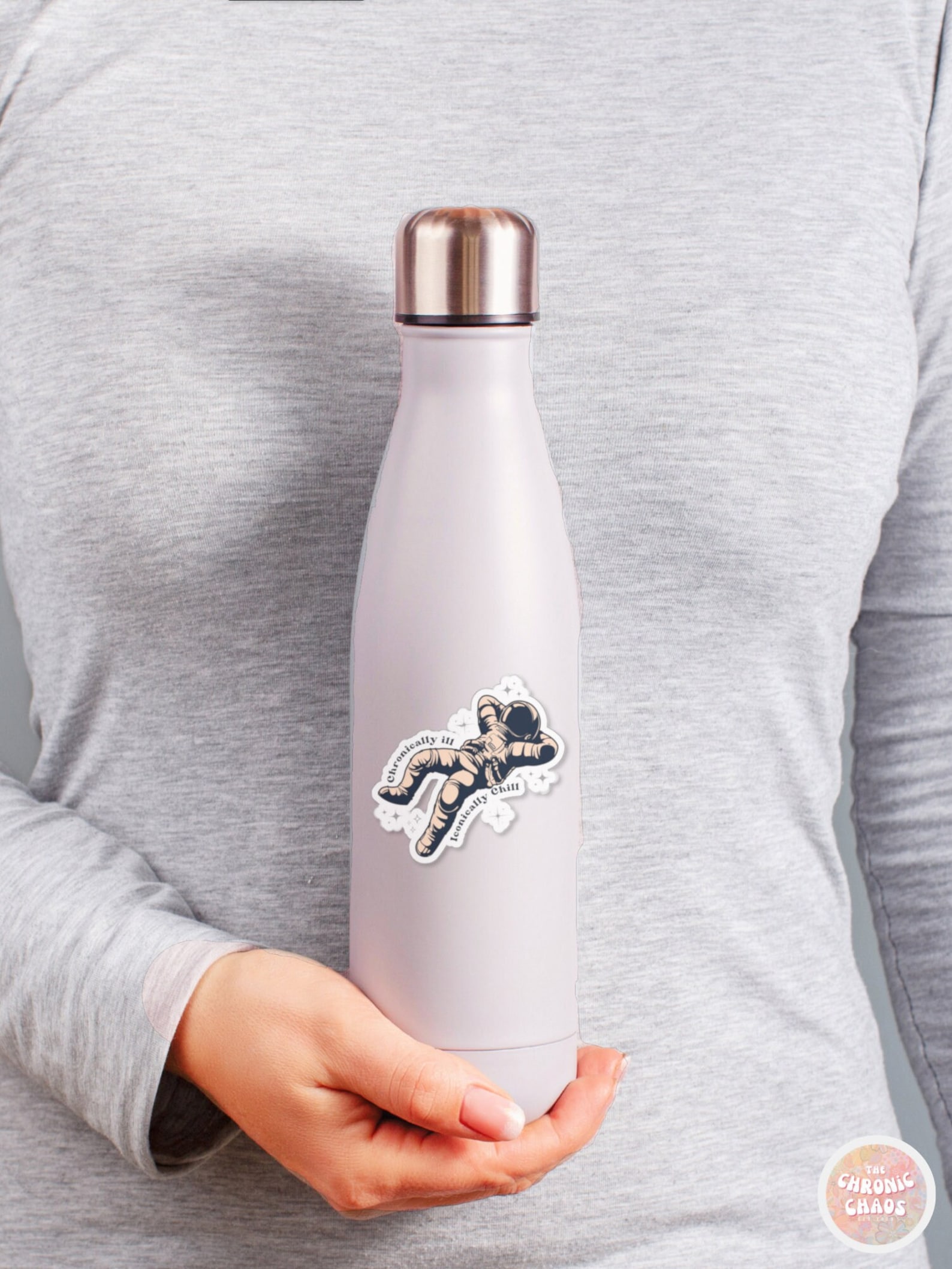 Chronically Ill, Iconically Chill Kiss-cut Sticker, Chronic Illness ...