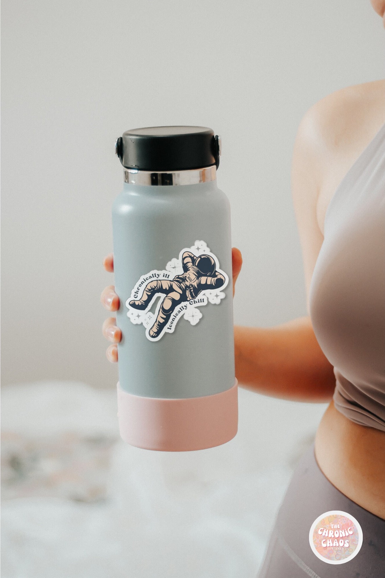 Chronically Ill, Iconically Chill Kiss-cut Sticker, Chronic Illness Sticker, Chronic Pain ...