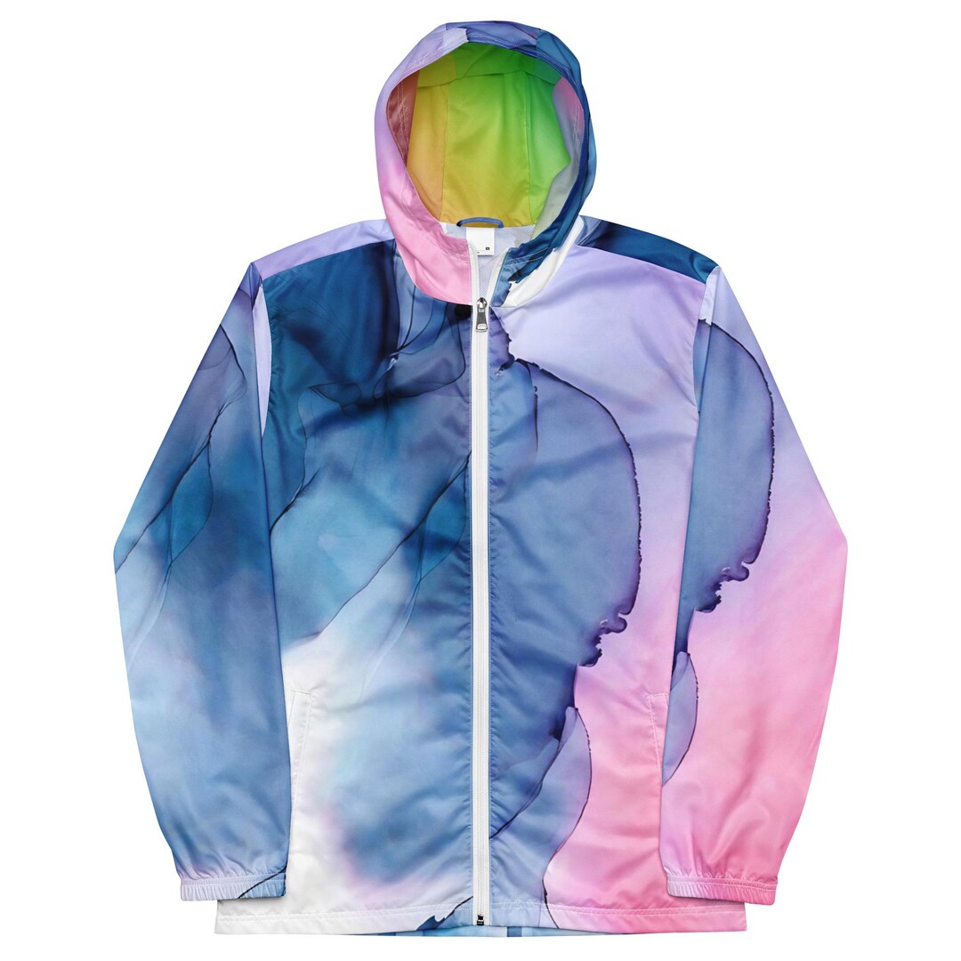 GRADIENT WATERCOLOR All Over Print Windbreaker / Cool Drip Graphic Demo ...